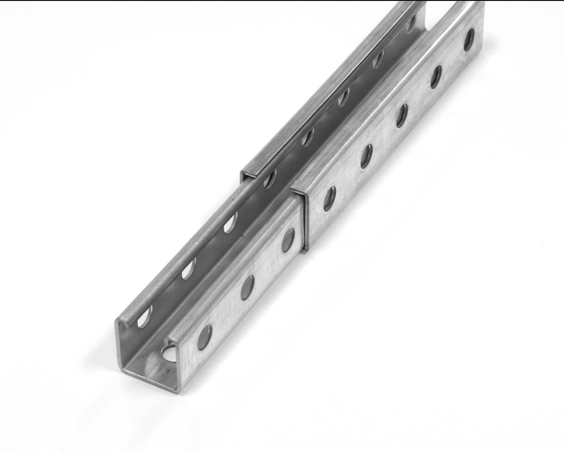 1-5/8 x 1-5/8 x12 Gauge -Telescoping Strut with Holes- 5' Long - Metals ...